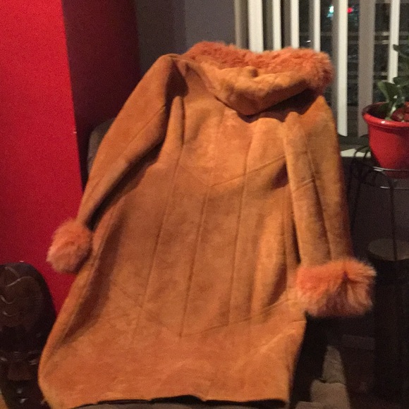 Jackets & Coats | Burnt Orange Shearling Coat | Poshmark